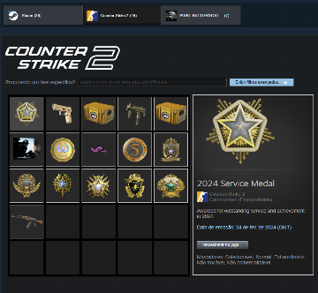 CONTA CS 2 COM 9 MEDALHAS RARAS + 15K - Counter Strike 2 - Contas e ...