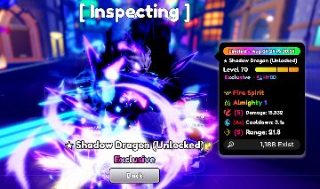 Shadow Dragon Almighty - Roblox - Anime Defenders - GGMAX