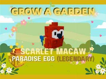 Scarlet macaw grow a garden age 1 (7R$) - Roblox - Grow a Garden - GGMAX