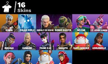 16 skins + rust bucket + 1050vb - Fortnite - Contas Fortnite - GGMAX