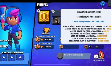 CONTA COM SHELLY ESTELAR DE 2018 { PARA - Brawl Stars - GGMAX