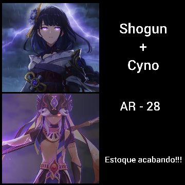 AR 28 - SHOGUN RAIDEN + CYNO - Genshin Impact - Contas - GGMAX