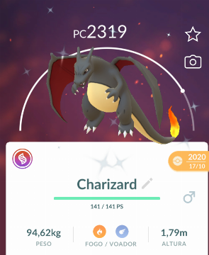 Charizard Shiny Brilhante Pokémon Go - Pokemon GO - GGMAX