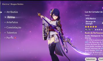 Shogun Raiden e Yoimiya com Arma - Genshin Impact - Contas - GGMAX