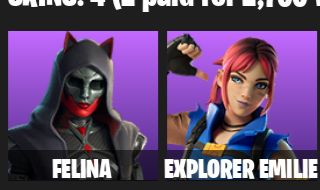 4 SKINS - Felina - Explorer Emilie - - Fortnite - Contas Fortnite - GGMAX