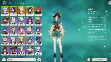 AR 51 - VENTI, MONA, RAIDEN, DILUC E - Genshin Impact - Contas - GGMAX