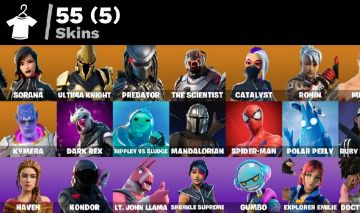55 SKINS+TECNICA TORTA+HOMEM - Fortnite - Contas Fortnite - GGMAX
