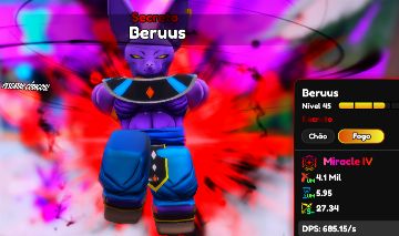 Anime Reborn Conta Beerus secreto - Roblox - Anime Reborn - GGMAX