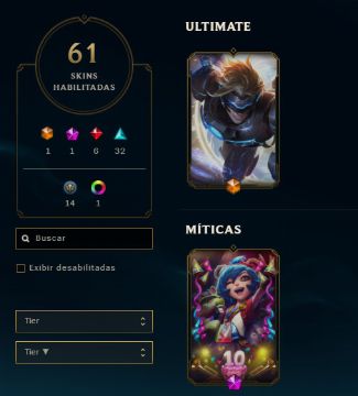 Conta LOL/TFT, 61 skins, 43 - League of Legends - Contas - GGMAX