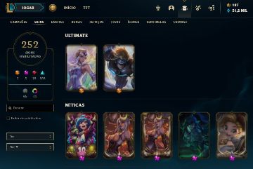 Conta esmeralda com 252 skins - League of Legends - Contas - GGMAX