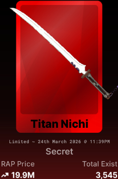 Titan Nichi | Secret Limited Sword | - Roblox - Death Ball - GGMAX