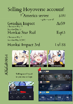 Conta Hoyoverse (HSR, Genshin Impact e - Genshin Impact - Contas - GGMAX