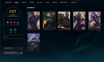 Conta Riot 642 skins lol + armas - League of Legends - Contas - GGMAX