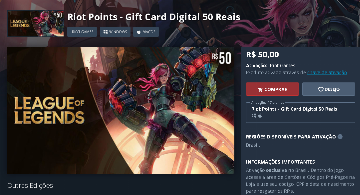 CARTÃO DE 50 REAIS DE RP/VP! - Gift Cards - GGMAX