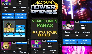 PERSONAGENS RAROS ALL STAR TOWER DEFENSE - Roblox - All Star Tower ...