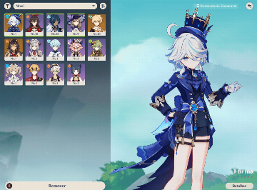 Furina+Dehya+estatuas completas+inazuma - Genshin Impact - Contas ...