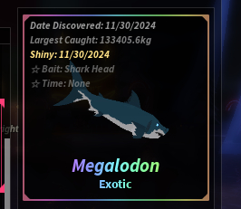 FISCH Novo Peixe Ancient Megalodon - Roblox - Fisch - GGMAX