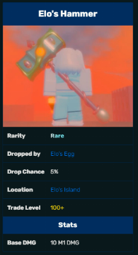 Elo Hammer - GPO - Roblox - Grand Piece - GGMAX