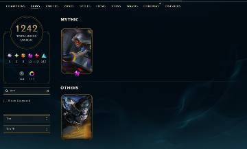 1242 SKINS, PAX TF, LVL 350 - CONTA DE - League of Legends - Contas - GGMAX