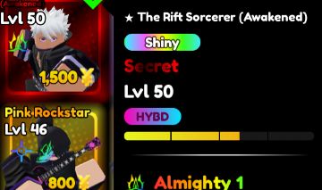 Shiny Gojo Evoluido com Almighty trait - Roblox - Anime Defenders - GGMAX