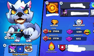 Conta de Bralw status GEMADA, com 3 - Brawl Stars - GGMAX