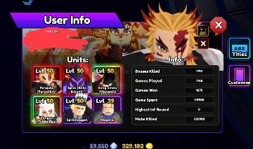 Conta Anime Vanguards Rengoku Monarch - Roblox - Anime Vanguards - GGMAX