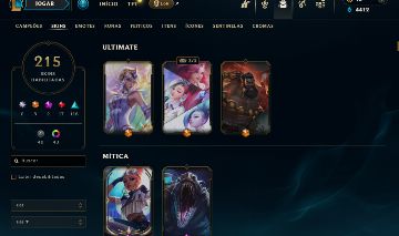 CONTA DE LOL COM MAIS DE 200 SKINS EX - League of Legends - Contas - GGMAX