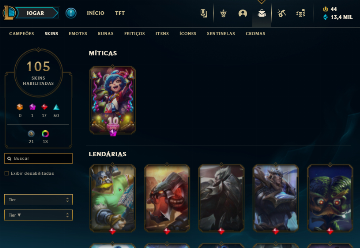 CONTA LOL 115 CAMPEÕES, 105 SKINS SENDO - League of Legends - Contas ...