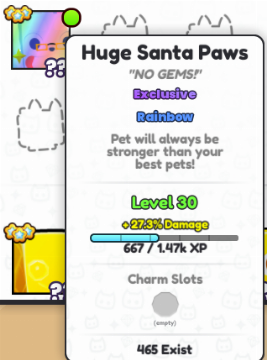 RAINBOW HUGE SANTA PAWS pet simulator - Roblox - Pet Simulator X - GGMAX